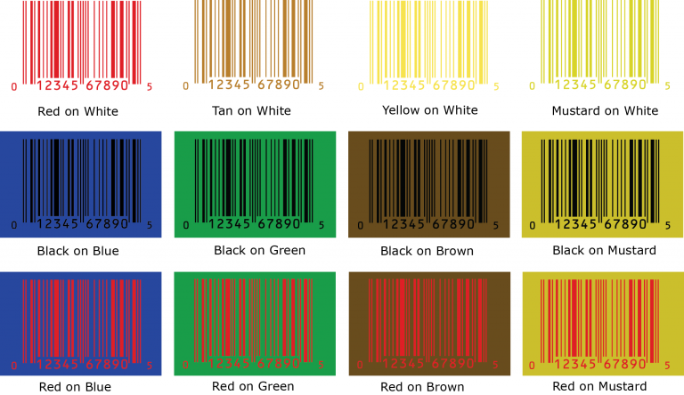 UPC Color Guide and free Color Combo PDF - Bar Code Graphics